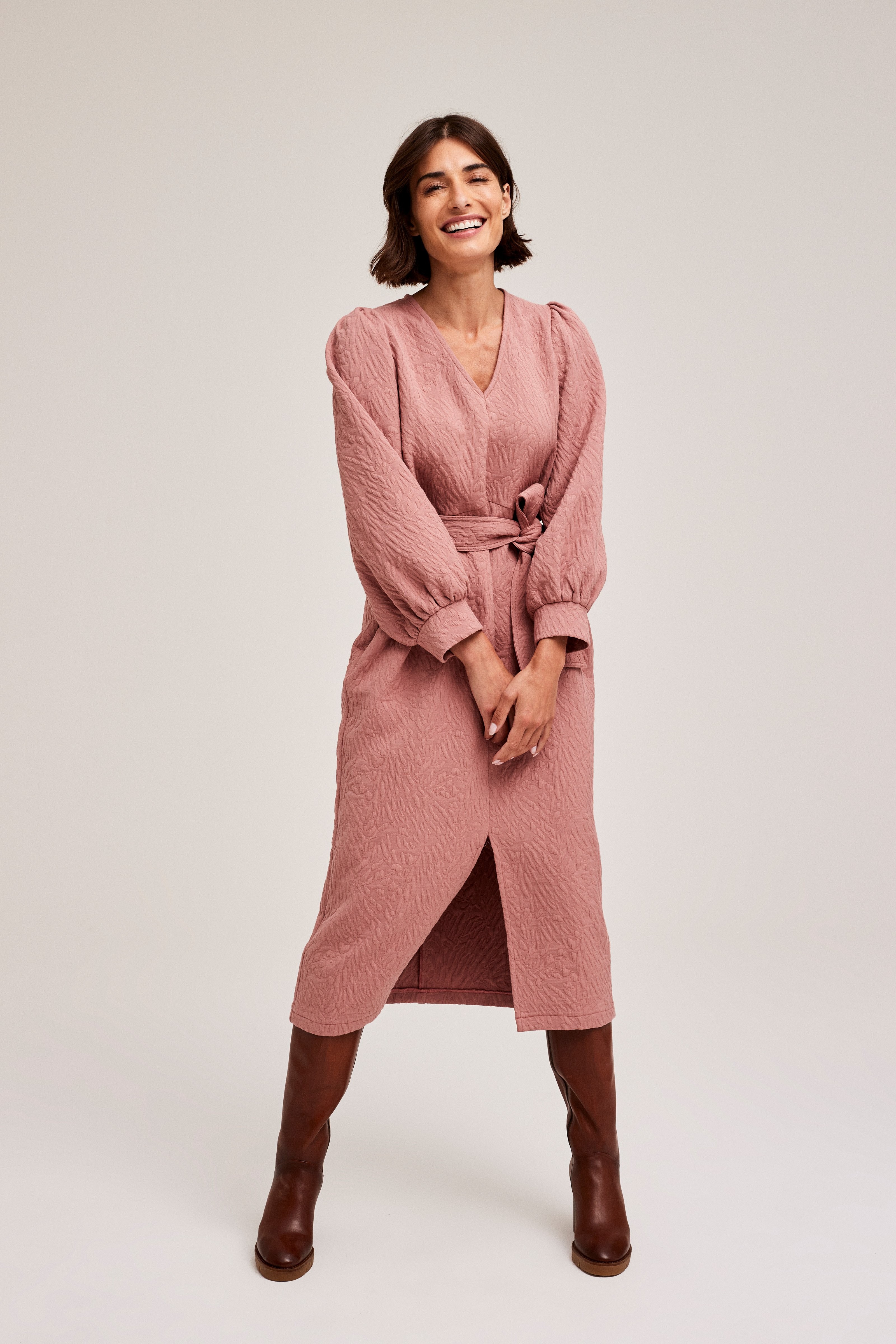 DORIS - midi jurk - lichtbruin | CKS Fashion