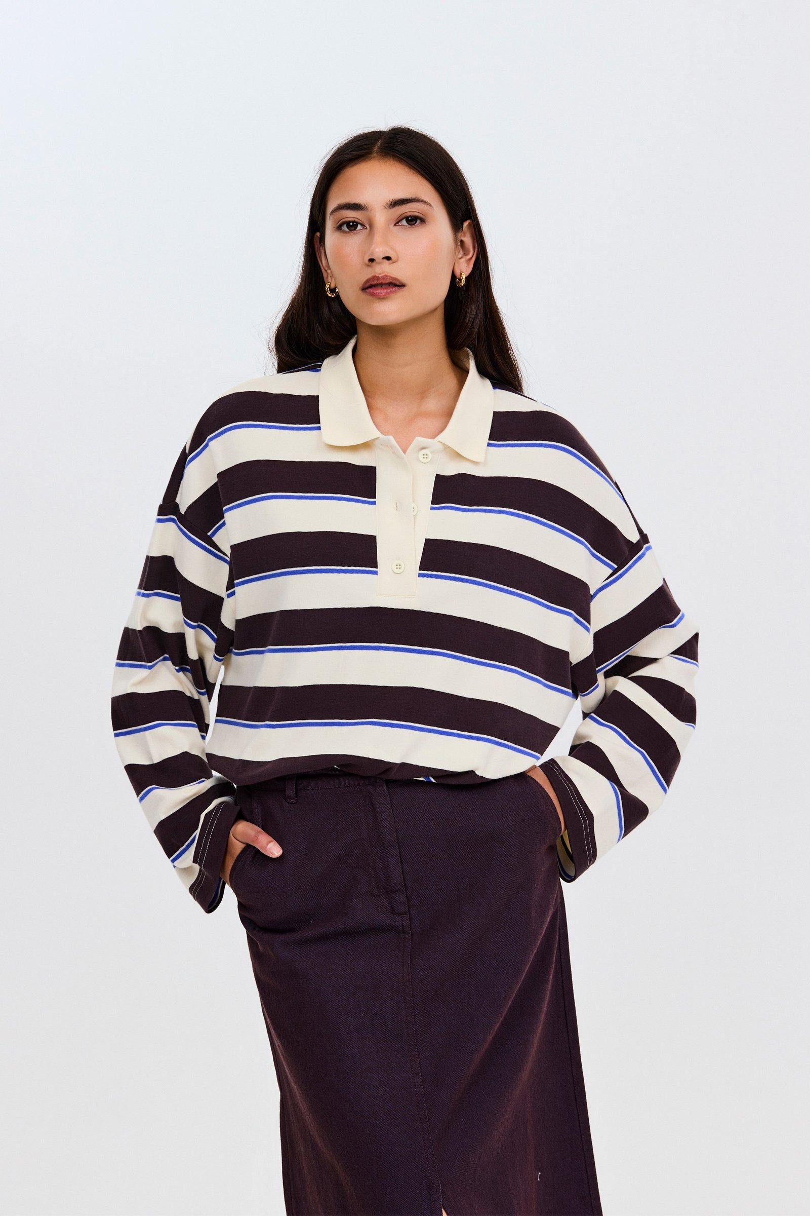 SWEEP - polo - donkerbruin | CKS Fashion